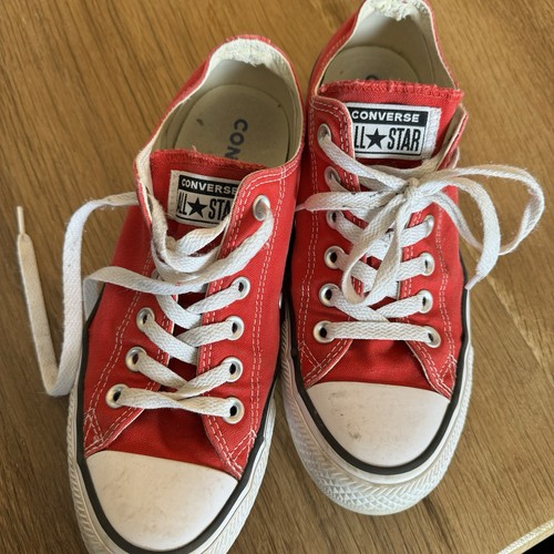 Red ALL STAR Converse Chuck Taylors LOW Sz Women’s 8 | eBay