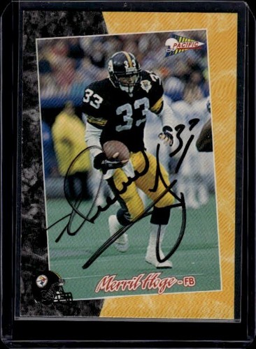 1993 Pacific #268 Autographed Merril Hoge Trading Card | eBay