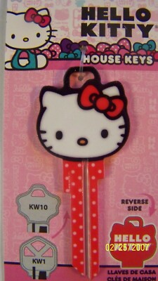 HELLO KITTY Head shape Kwikset KW1/KW10 House Key Blank | eBay