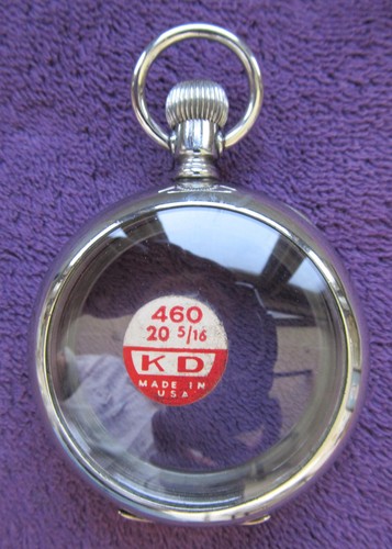 18 size Keystone nickel pocket watch case for stem - lever set display ...
