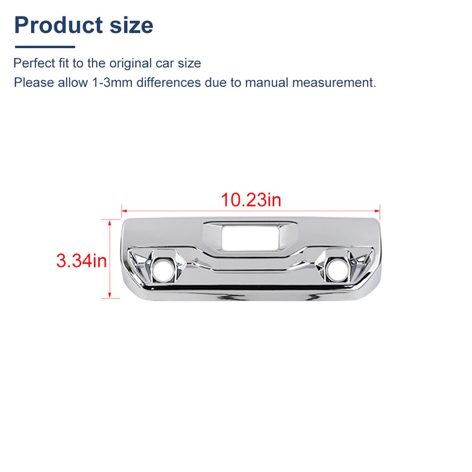 Chrome Tailgate Handle Cover Trim Bezel For Chevy Silverado/GMC Sierra ...