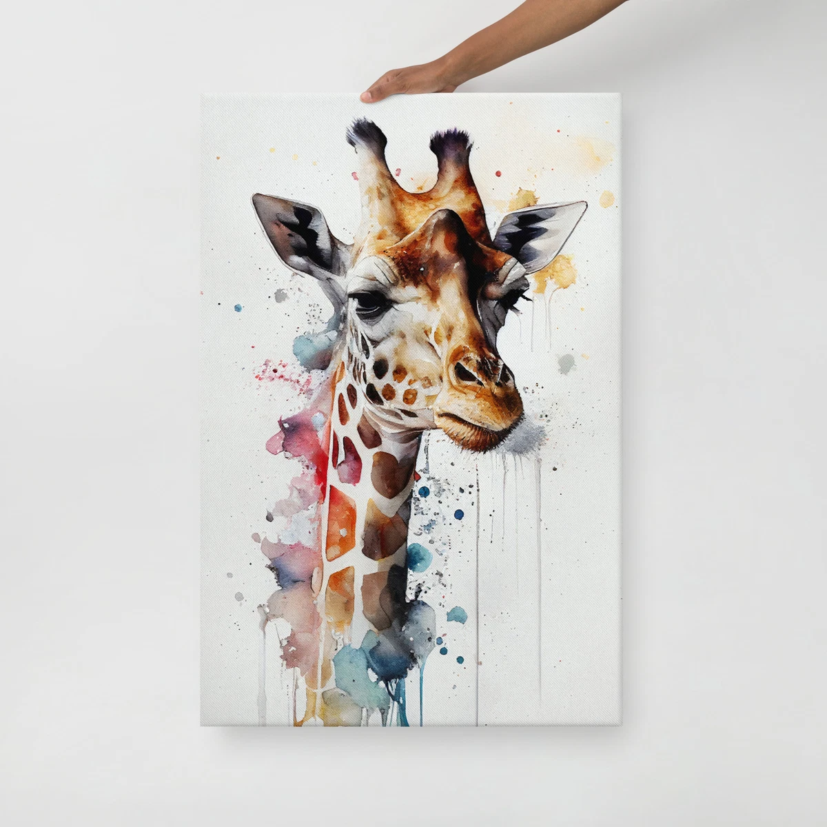 Watercolor Giraffe Abstract