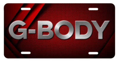 Cool Unique GM G-Body Vanity Novelty Aluminum License Plate Tag Silver ...