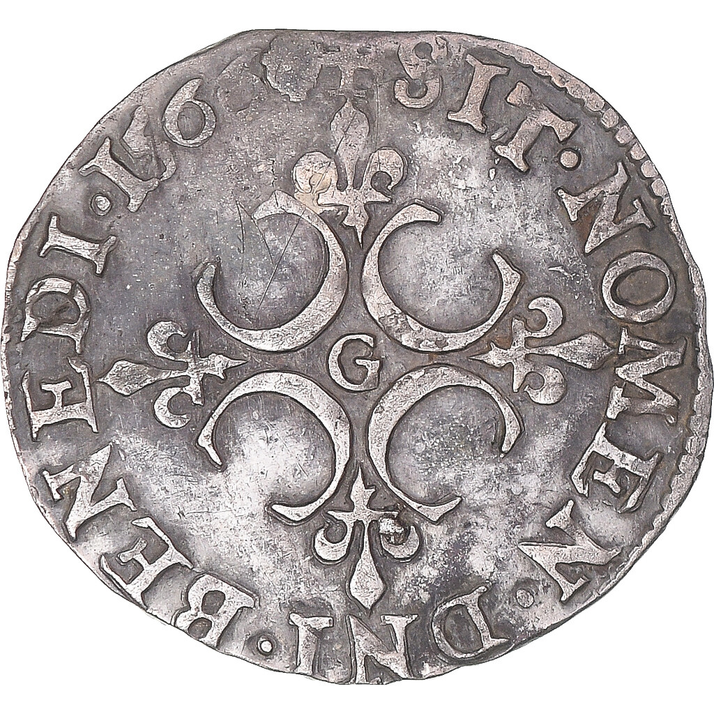 [#1045289] Coin, France, Charles IX, Sol Parisis, 1566, Poitiers, AU ...