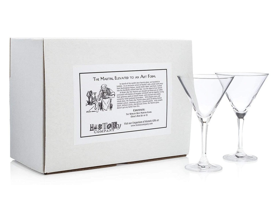 London Hotel Bar – Crystal Martini Glasses Set of 2, Fire-Tempered Lead ...