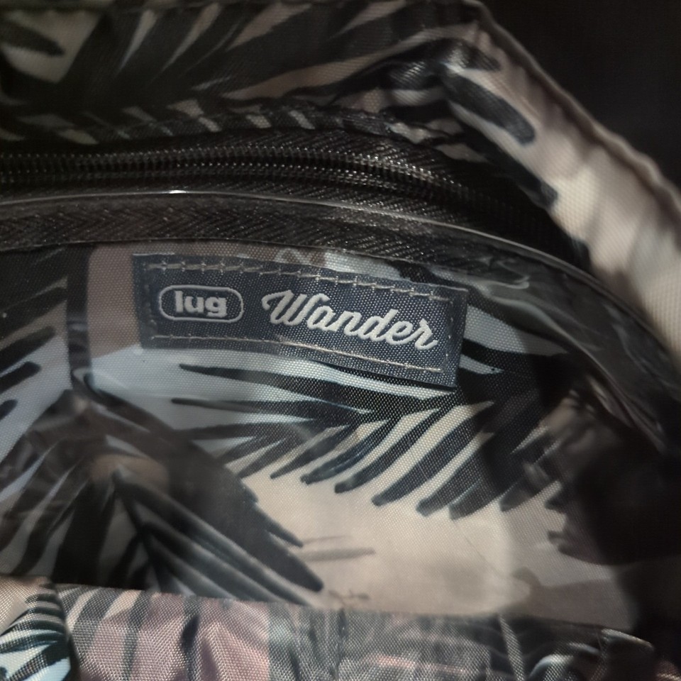 LUG Wander Crossbody Bag Quilted Purse Metallic Black | eBay