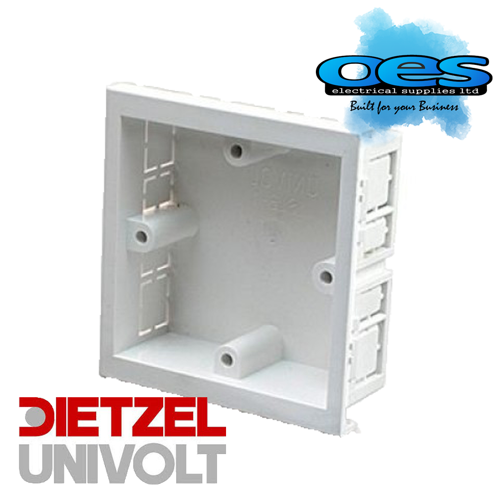 Univolt SLB1 1 Gang Single Accessory Back Box Dado Trunking Chamfered ...