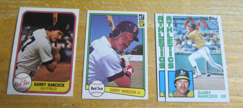 Garry Hancock Lot of 4 Trading Cards MLB Baseball Boston Red Sox ...