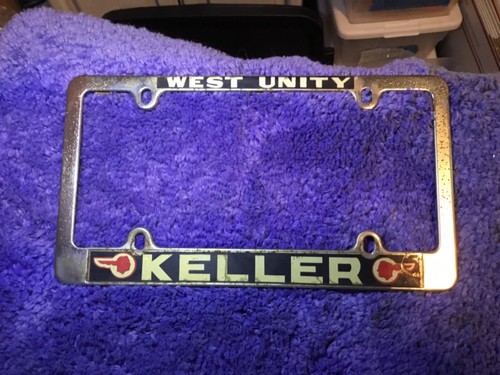 Vintage Keller Pontiac dealership license plate frame West Unity New ...