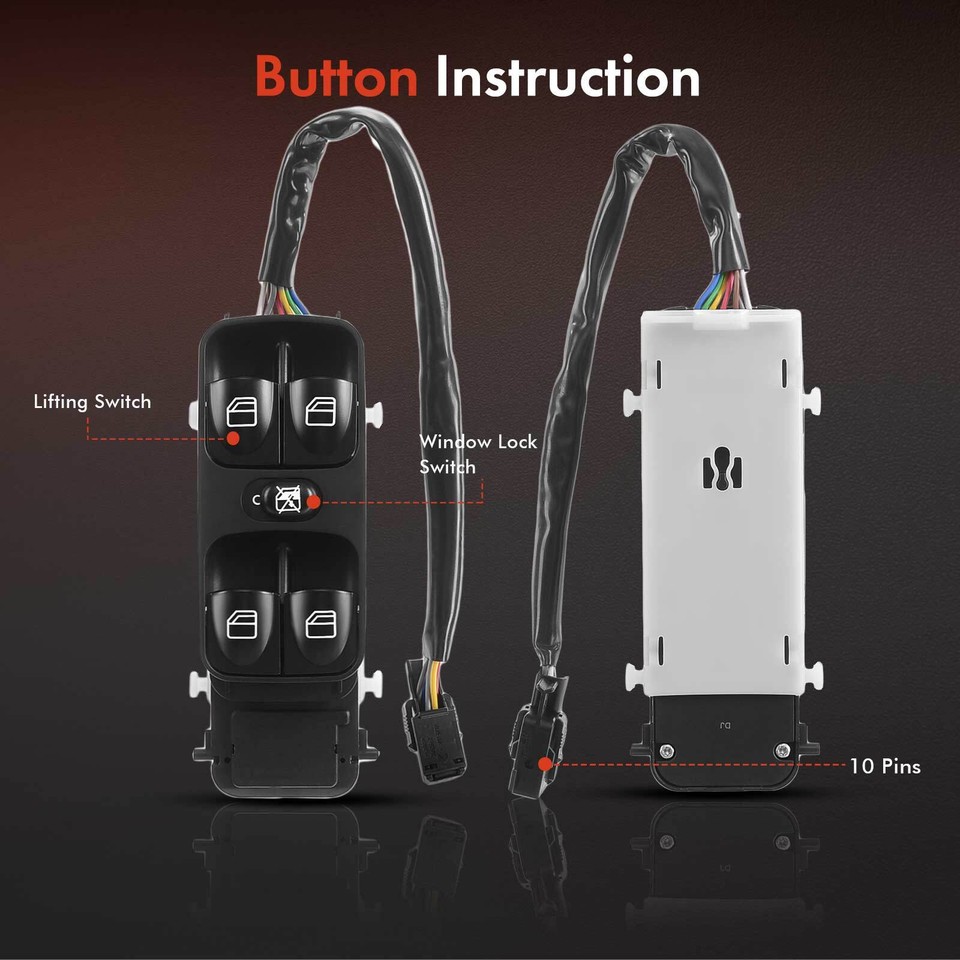 Power Window Switch Assembly Front Left for Mercedes-Benz W463 G550 ...