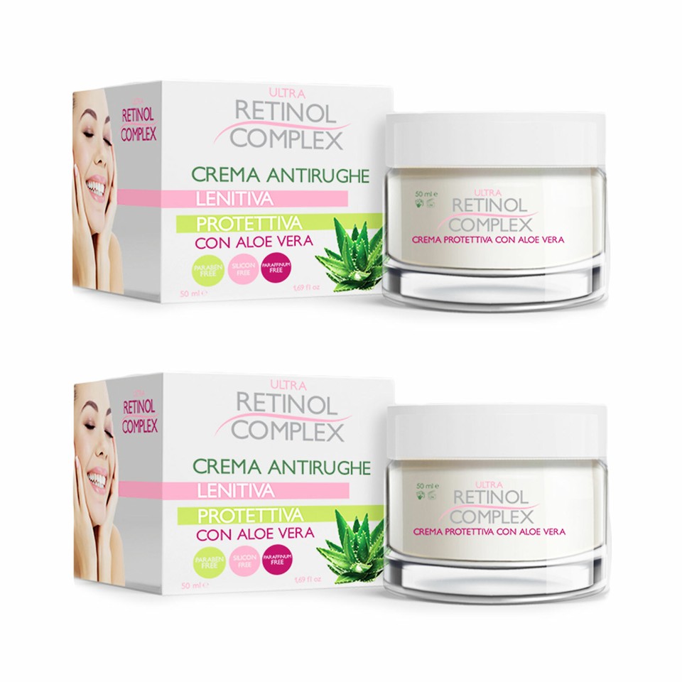 2 Pieces Ultra Retinol Complex Anti-Wrinkle Protective Cream Aloe 50 ML ...