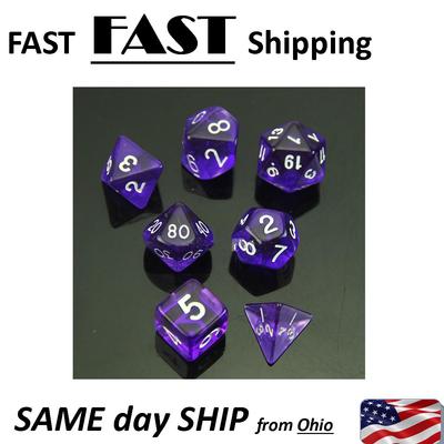 MTG Purple 7 Sided Die D4 D6 D8 D10 D12 D20 &DRAGONS D&D RPG Dice Game ...