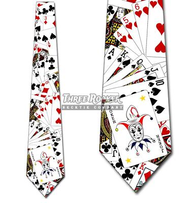 Playing Card Ties Mens Poker Cards Tie Magician Necktie | eBay