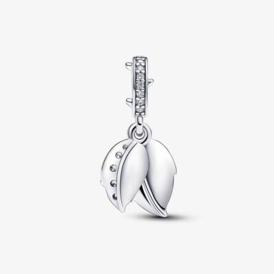 Charm Pandora pendente Rosa Bianca 793200C01 Madreperla Ciondolo Nuovo ...