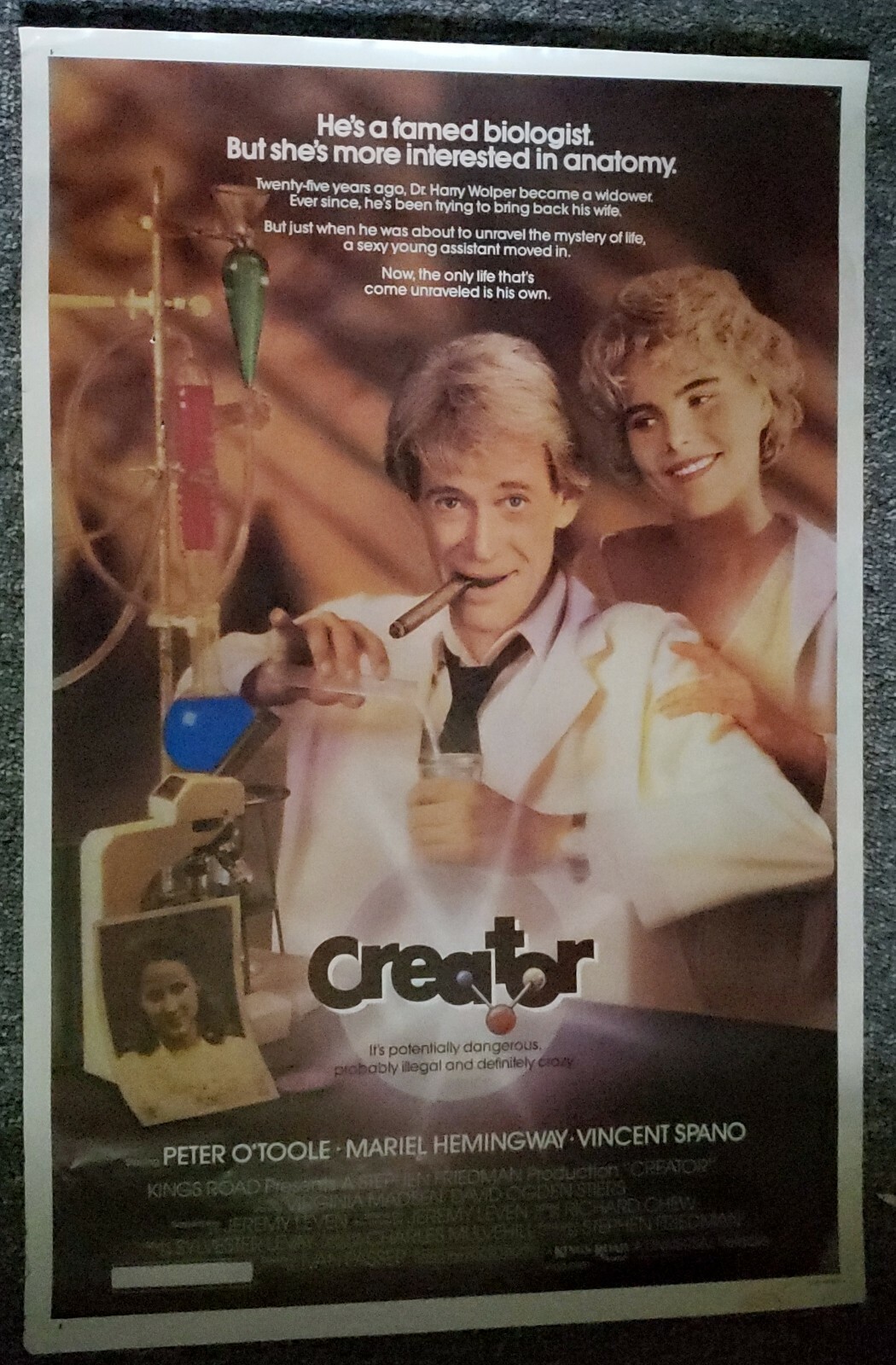 CREATOR 1984 Jeremy Leven Peter O'Toole Hemingway Vincent Spano One ...