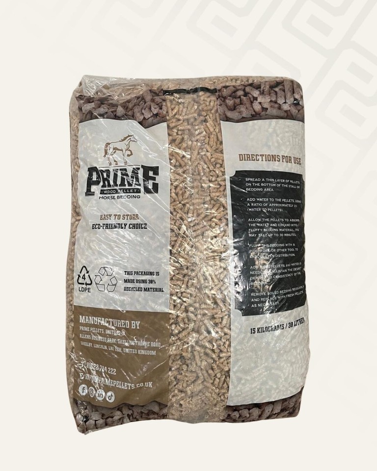Horse bedding Wood Pellets Prime Pellets 1/4 tonne - 16 x 15kg bags ...