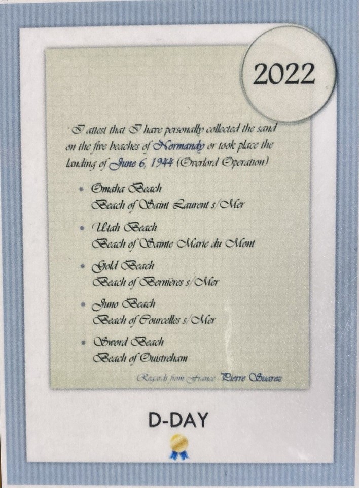 WW2 Relics,Normandy Sand/COA,Eagle Button,US Badge,MG42 Link,Brass ...