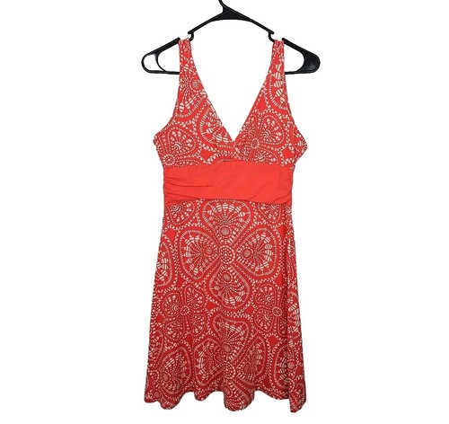 Patagonia Women's Margot Organic Cotton Coral Floral Sun Tank Dress Sz ...