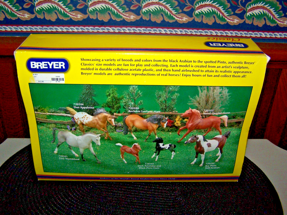 BREYER CLASSIC FOAL GIFT SET #720101 ~ PALOMINO ANDALUSIAN & BLACK ...