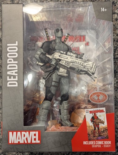 McFarlane Toys Collector Edition 10” Gray X Force Deadpool #1 Red ...