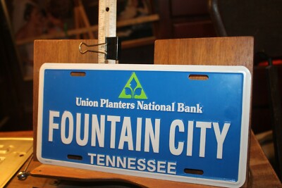 1990's Tennessee License Plate Union Planters Bank FOUNTAIN CITY ...