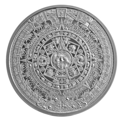 Silver 2 oz Aztec Calendar Round | eBay
