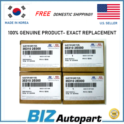 4 PCS GENUINE FUEL INJECTOR FITS 2011-2020 HYUNDAI KIA 1.8L 2.0L 35310 ...