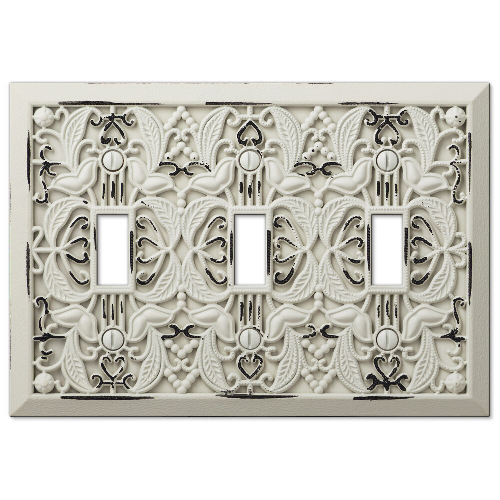 Antique White Filigree Switch Plate Cover Arabesque Wallplate | eBay