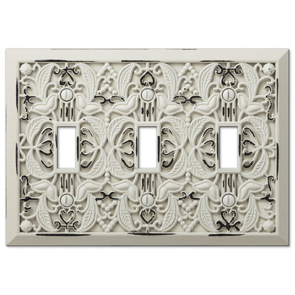 Antique White Filigree Switch Plate Cover Arabesque Wallplate | eBay