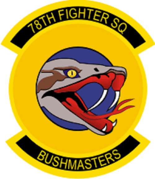 USAF 78th Fighter Squadron Self-adhesive Vinyl Decal | eBay