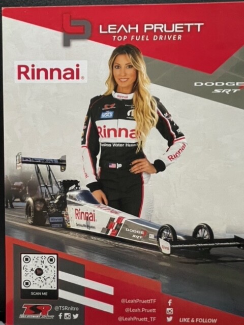 "VRHTF NHRA AWESOME BEAUTIFUL LEAH PRUETT RINNAI TOP FUEL DRAGSTER ...