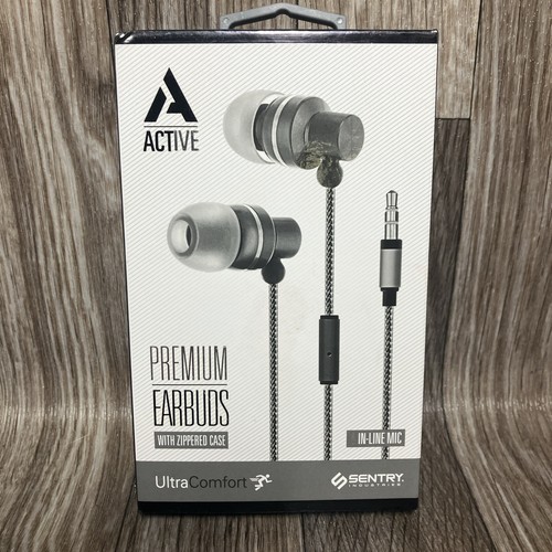 Sentry Metal Wired Earbuds HA200 In-Line Mic &Volume Control Headphones ...