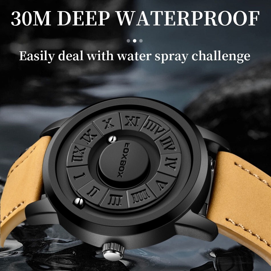 LIGE FOXBOX Men’s Quartz Watch Scrolling Bead Magne Wristwatches 3ATM Waterproof | eBay