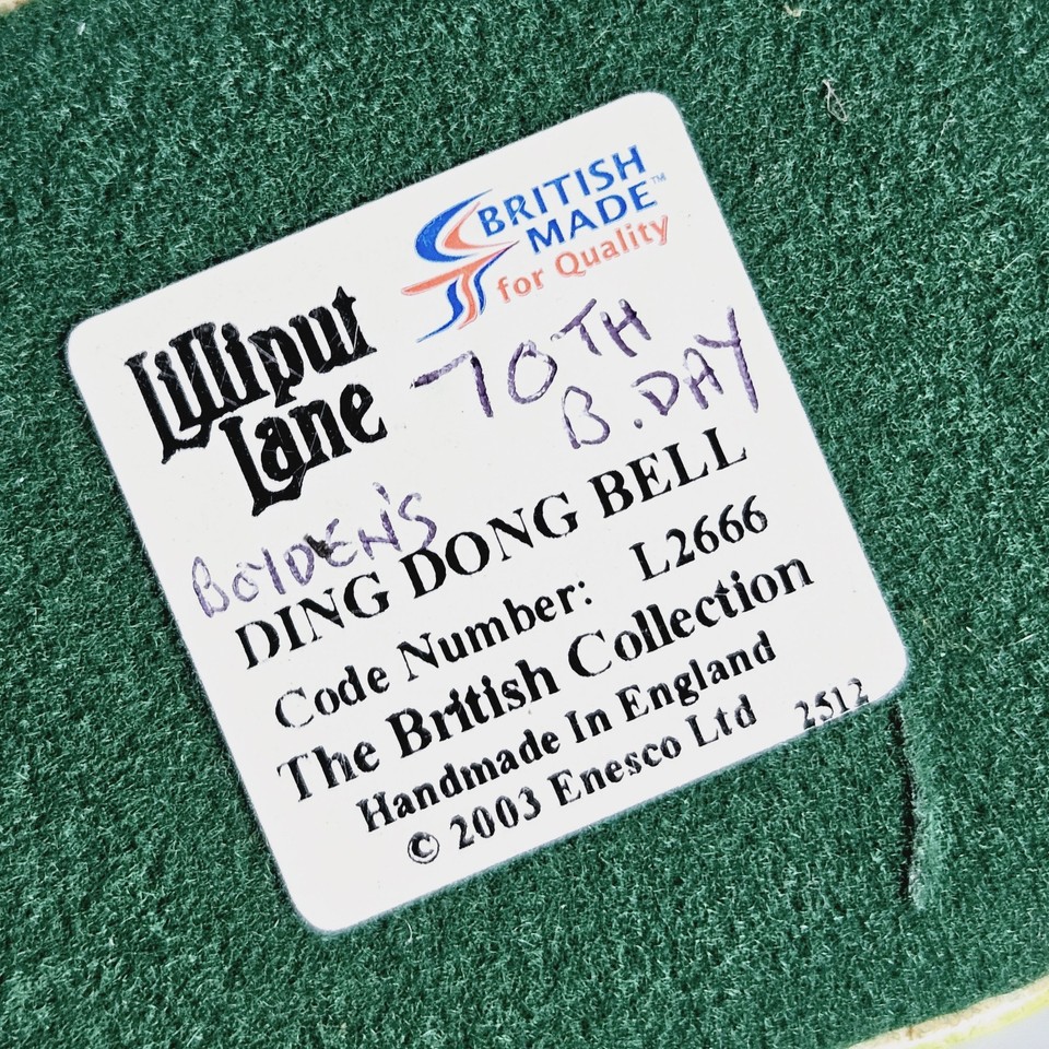 Lilliput Lane Little Hay Ding Dong Bell Button Down Collection Boxed ...