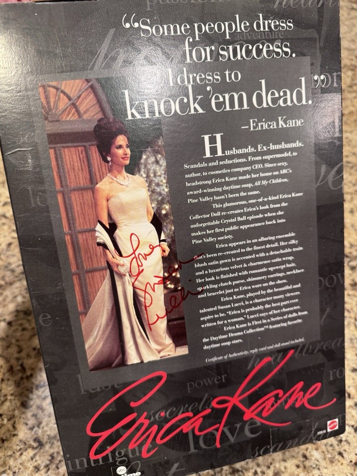 Mattel Erica Kane Collector Doll All My Children 1998 Autographed By ...