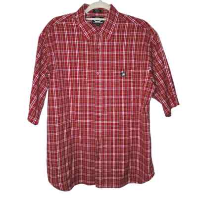 Ecko Unlimited Button Up Shirt Red Plaid Casual Streetwear Mens Size ...