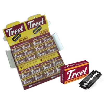 200 Treet Carbon "Black Beauty" double edge Safety razor Shaving blades ...