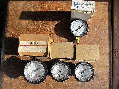 Vintage lot All work Trerice Co Detroit Mich 200 PSI, & US Gauge 300 ...