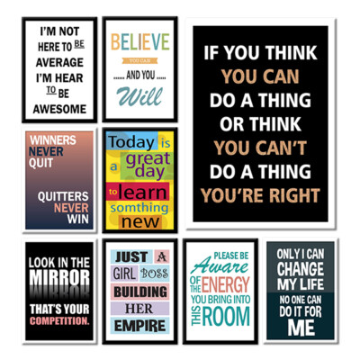 MOTIVATIONAL INSPIRATIONAL PRINTS QUOTE POSTERS,A3 A4 WALL ART DECOR ...