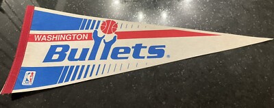 Vintage NBA Washington Bullets Vintage Team Logo Basketball Pennant By ...
