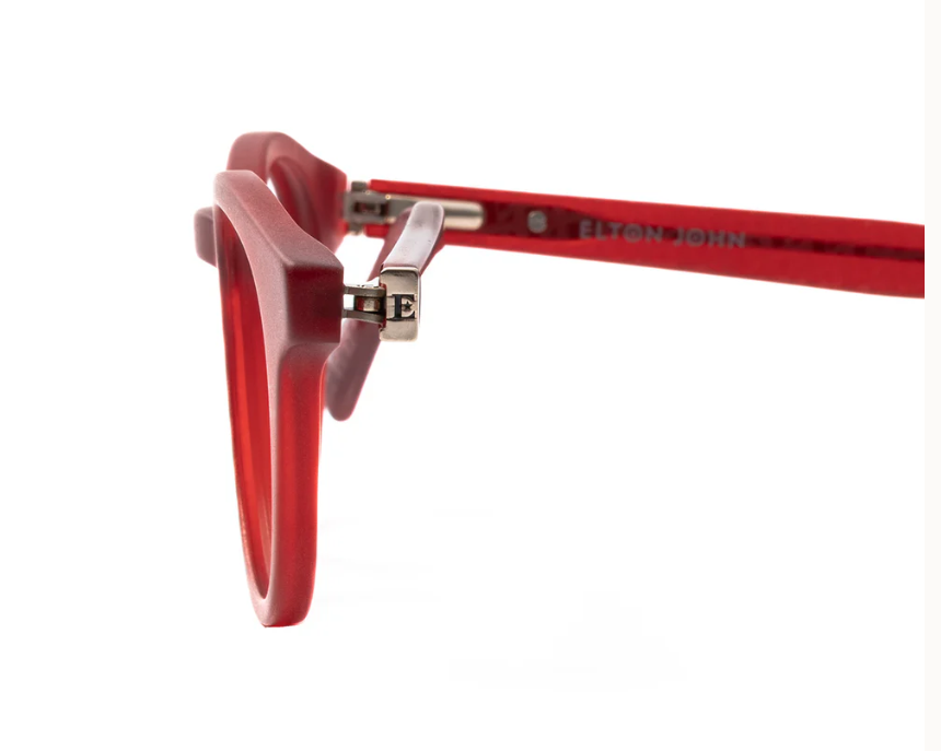 Elton John Kenneth Frames Eyeglasses Glasses Cream Soda Red Unisex | eBay