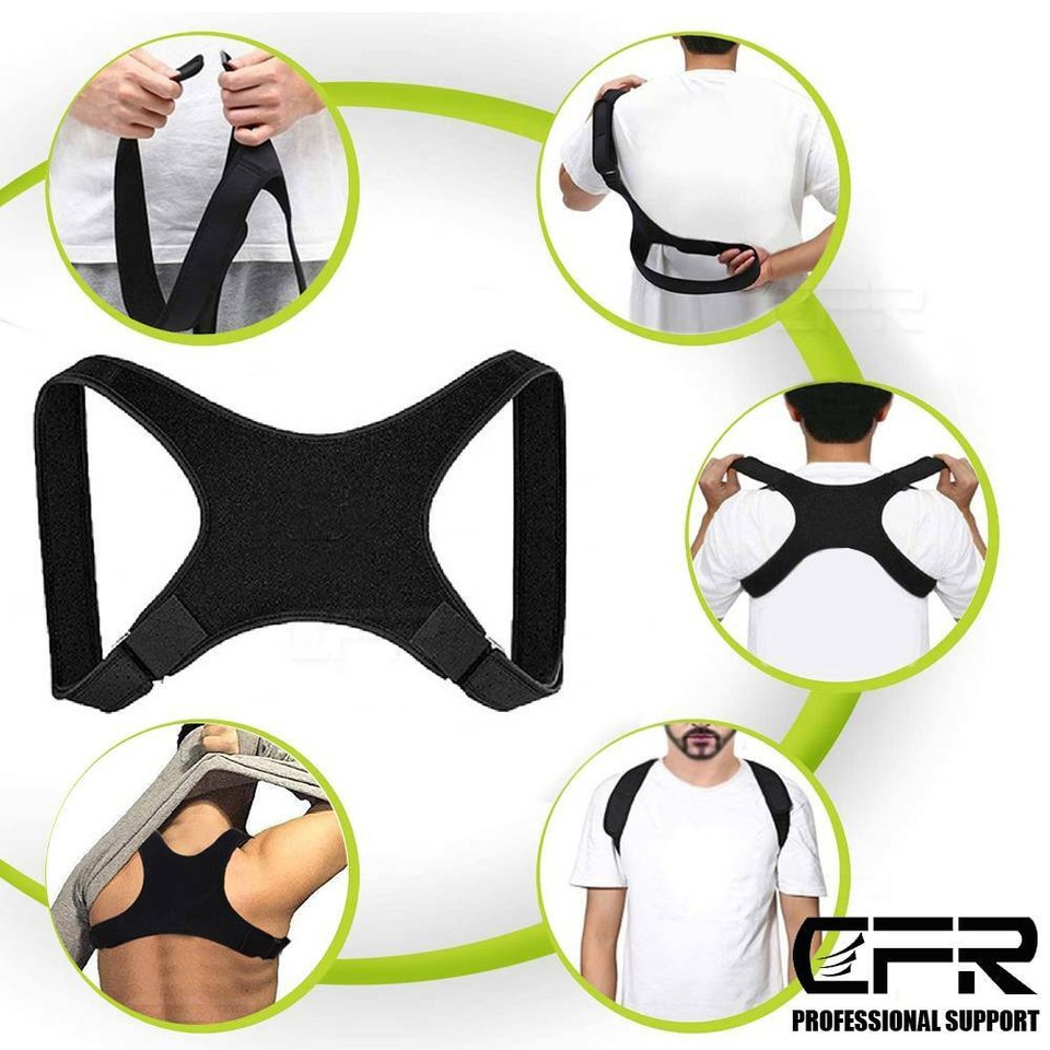 Posture Corrector Back Brace Clavicle Shoulder Support Belt for Men ...