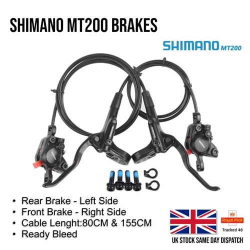 Shimano MT200 Hydraulic Disc Brake Set MTB Bicycle Brake Front & Rear ...