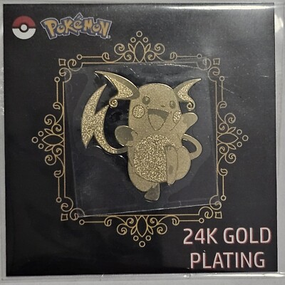 24k Gold Plated Pokémon Raichu Sticker Pack Fresh | eBay