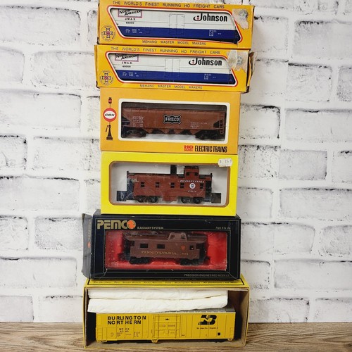 VINTAGE COX PEMCO MEHAN HO 6x BOX CABOOSE CAR TRAIN MODEL RAILROAD BOX ...