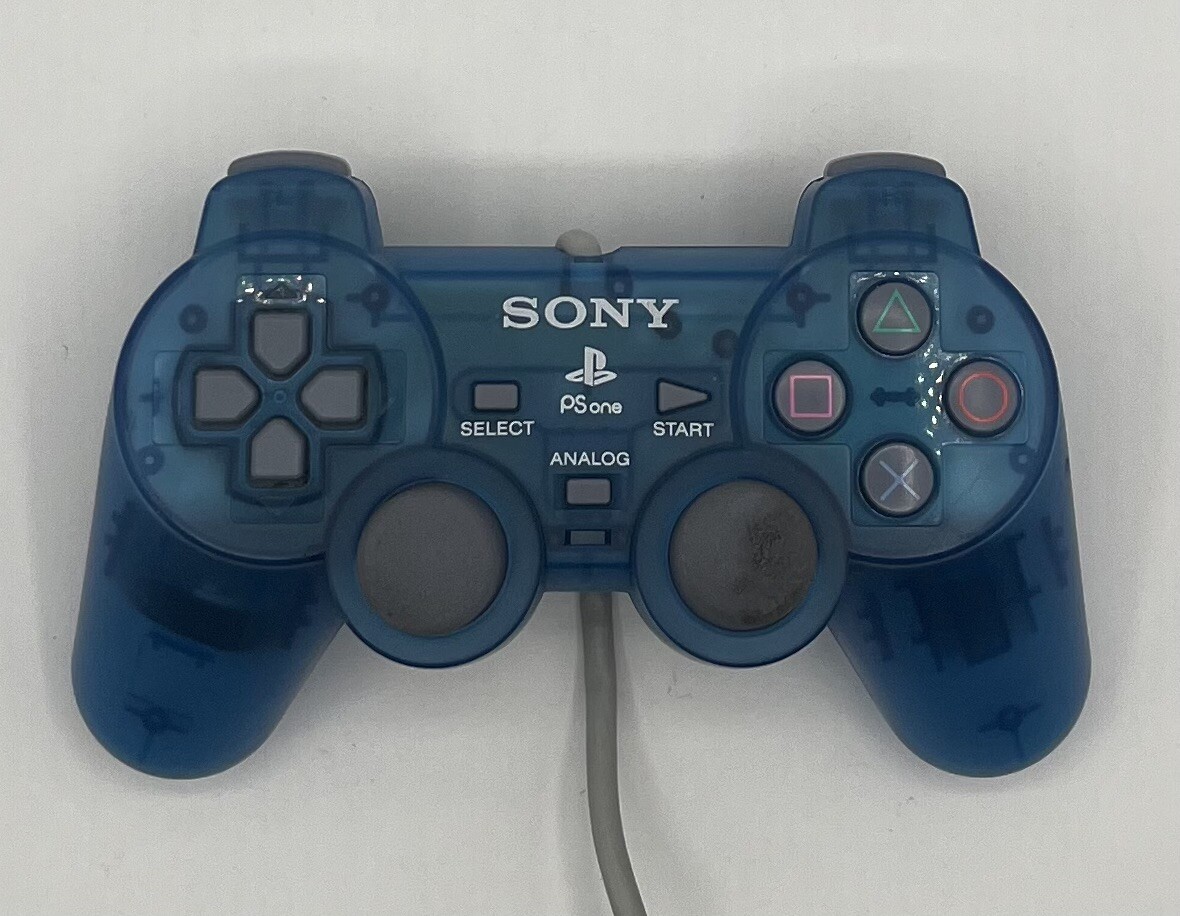 Official Sony PlayStation 1 PSone Transparent Blue Controller SCPH-110 ...