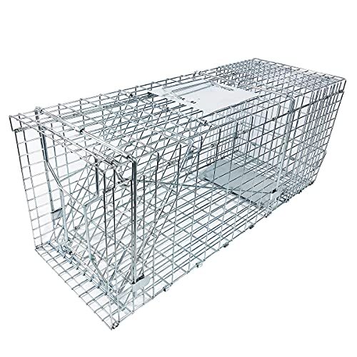 Large Collapsible Humane Live Animal Cage Trap No-Kill Trapping Kit for ...
