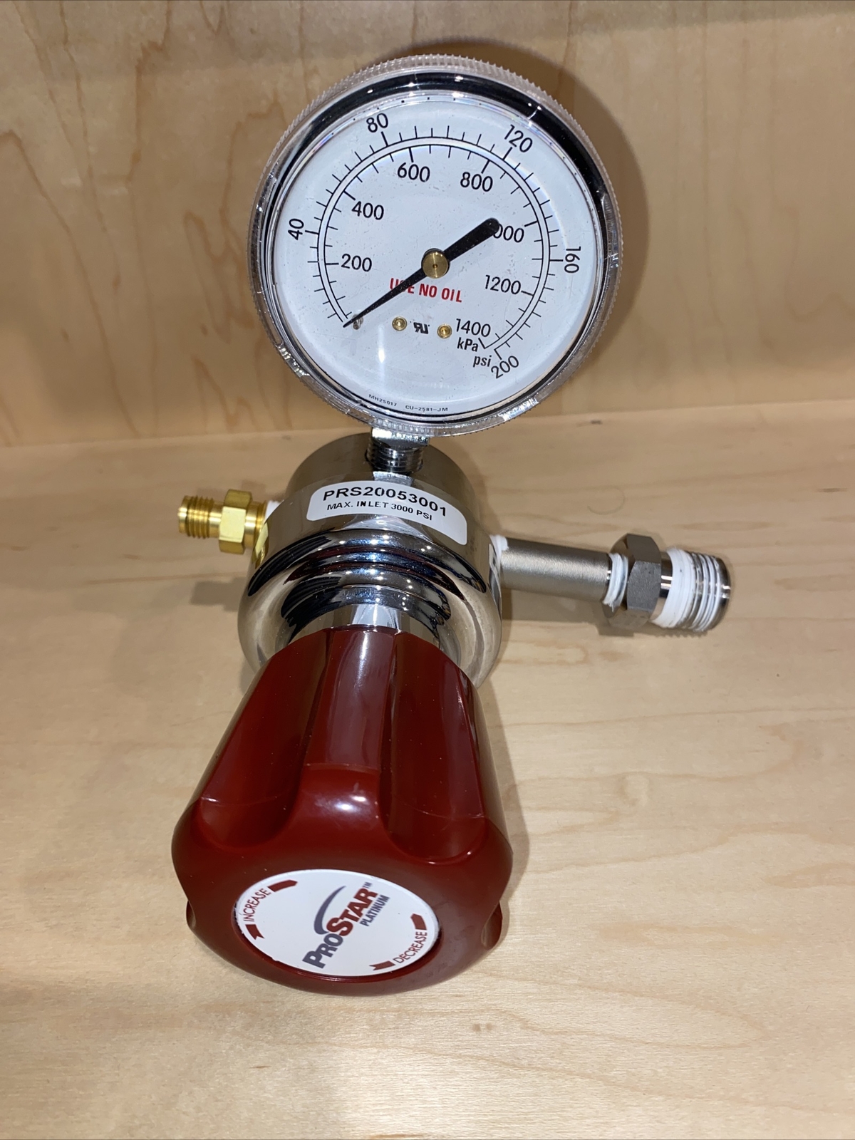 PROSTAR PRS20053001 LINE REGULATOR 3000 PSI MAX IN 3" PRESSURE GAUGE 0 ...