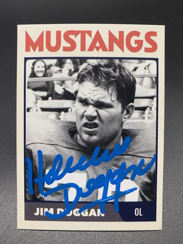 1974 'Hacksaw' Jim Duggan So Methodist Mustangs JSA Auto Signed Custom ...