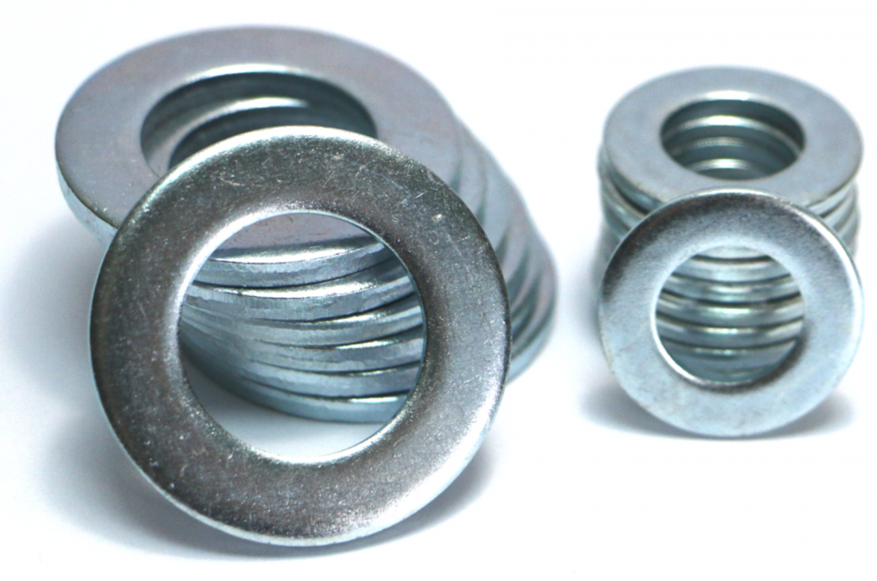 BZP Steel Flat Washers DIN 125 Form A (ISO 7089) Zinc Plated M3-M36 ...